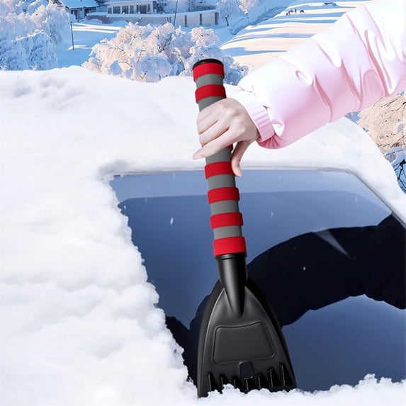 Car Ice Scraper and Snow Brush - Ergonomic Silicone Handle Windshield ...