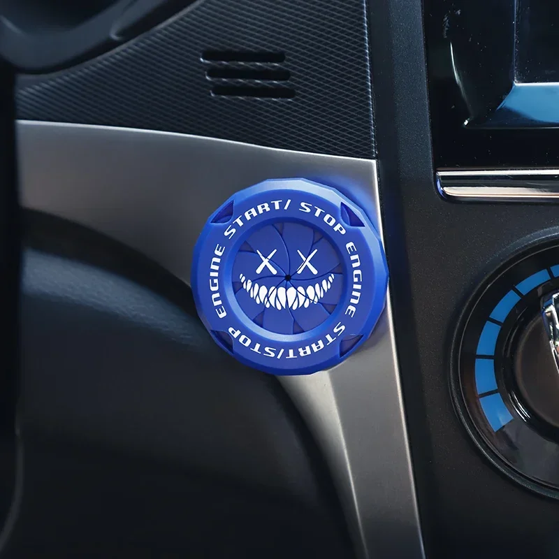 Car Ignition Start Switch Protective Cover Onekey Start Stop Button ...