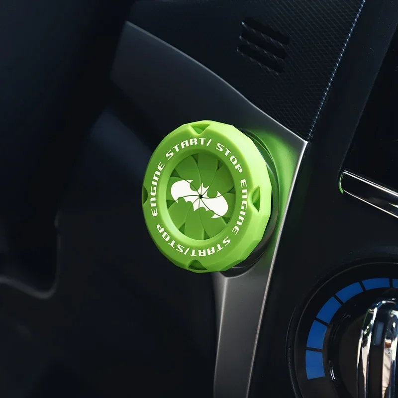 Car Ignition Start Switch Protective Cover Onekey Start Stop Button ...