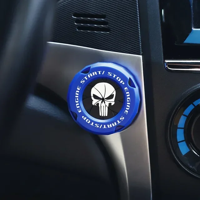 Car Ignition Start Switch Protective Cover Onekey Start Stop Button ...