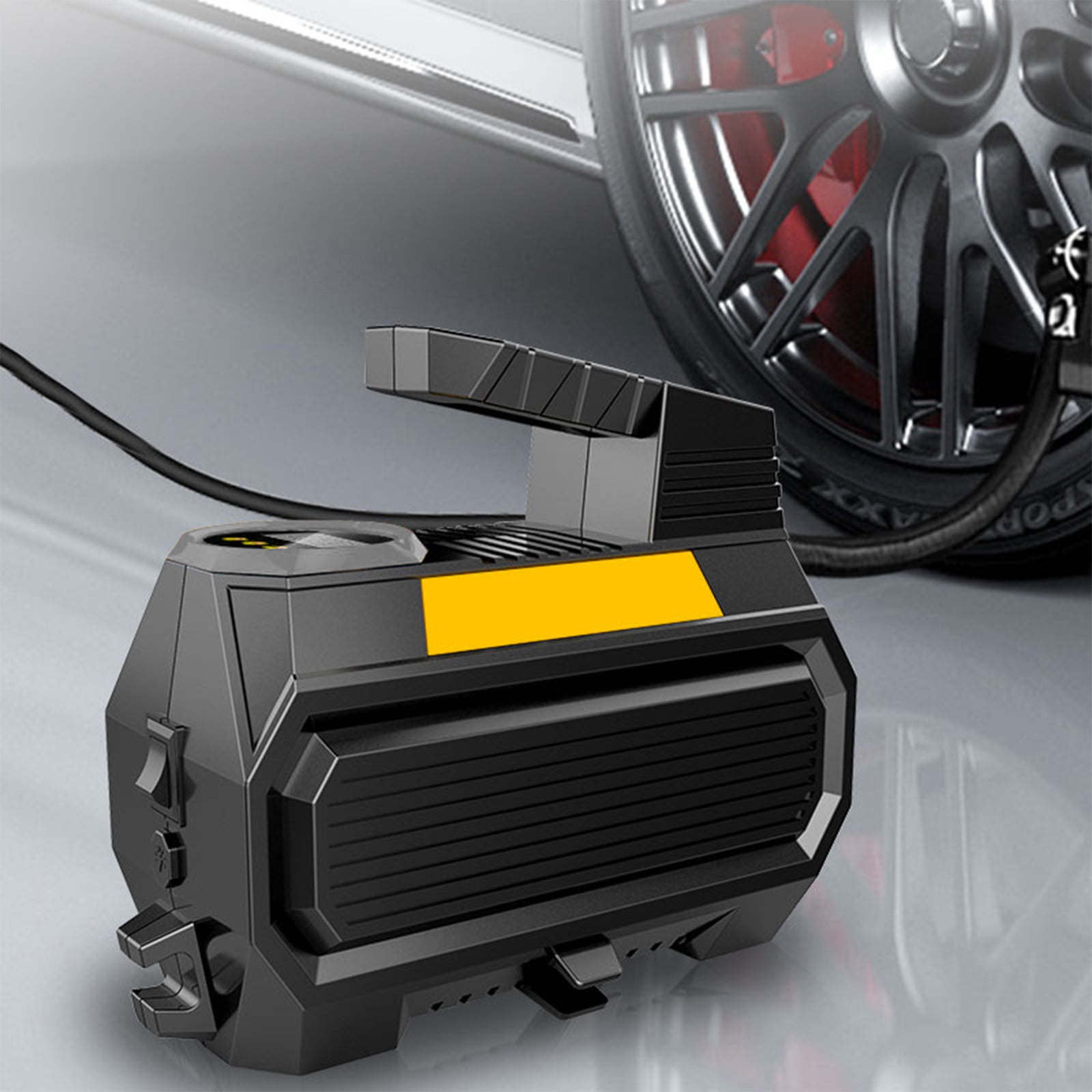 Car Inflatable Pump Car 12V Pump Portable Tire Digital Display Preset ...