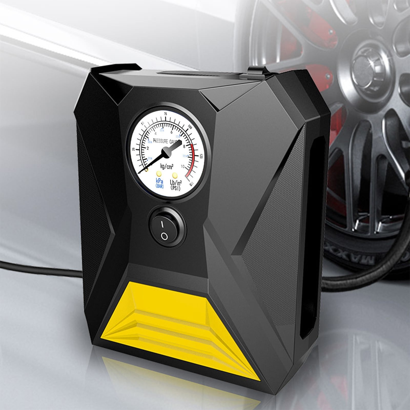 Car Inflatable Pump Car 12V Pump Portable Tire Preset Tire Pressure Car ...