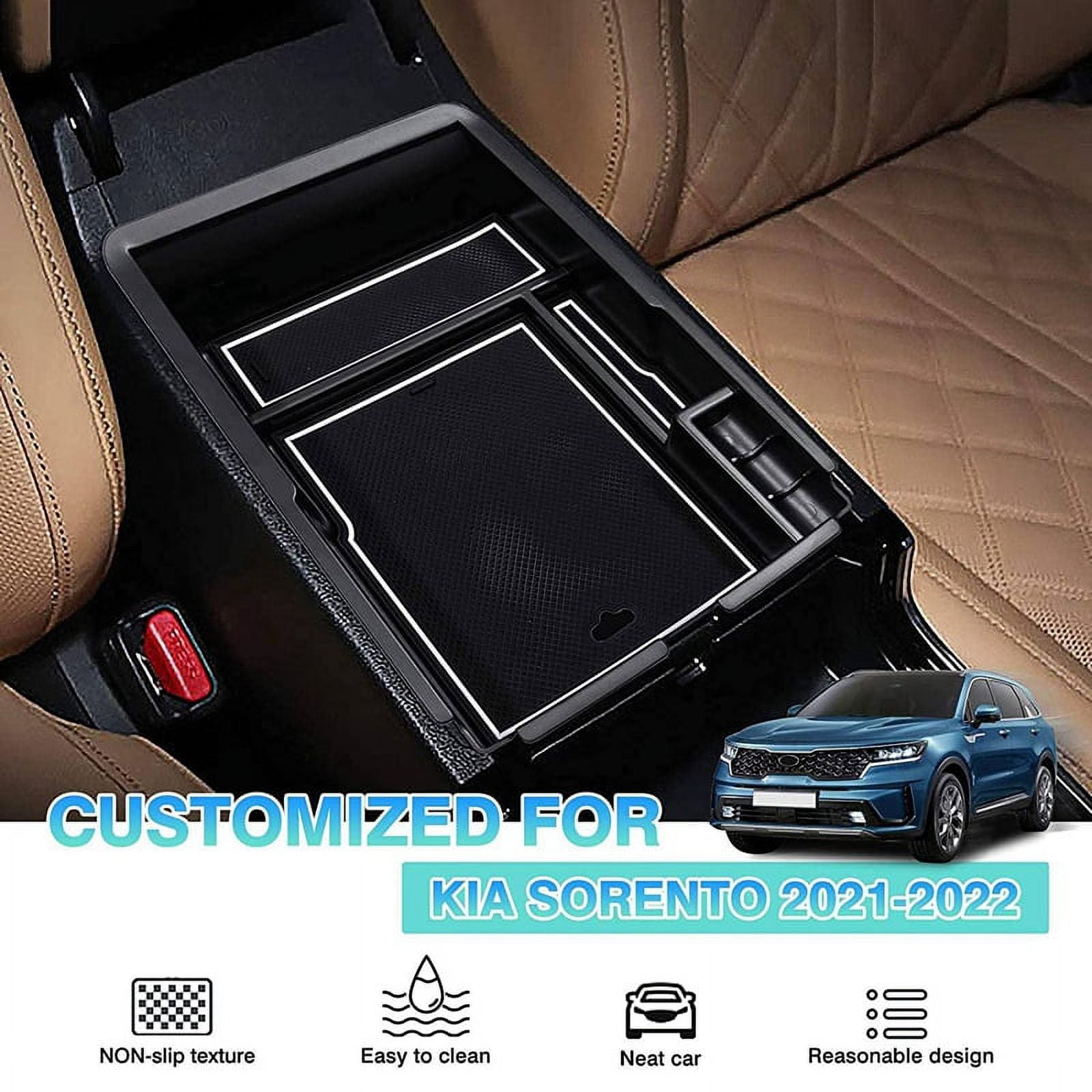 Car Insert Front Center Storage Box Console Organizer Tray Box for ...