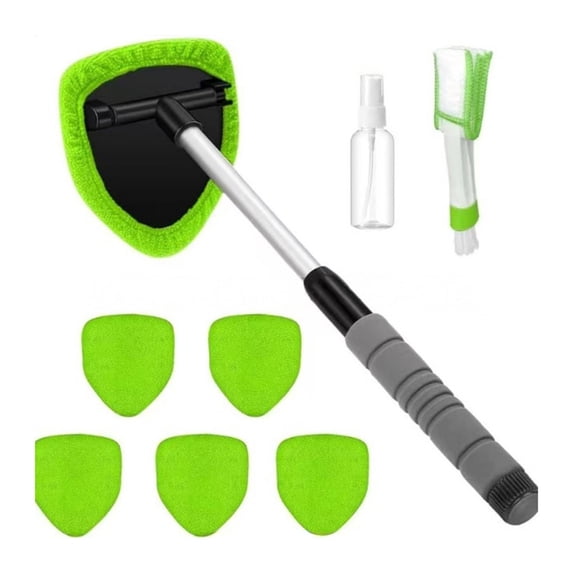 Car Inside Windscreen Cleaner Tool | 1 Triangle Head & 6Upgraded Cloths ...