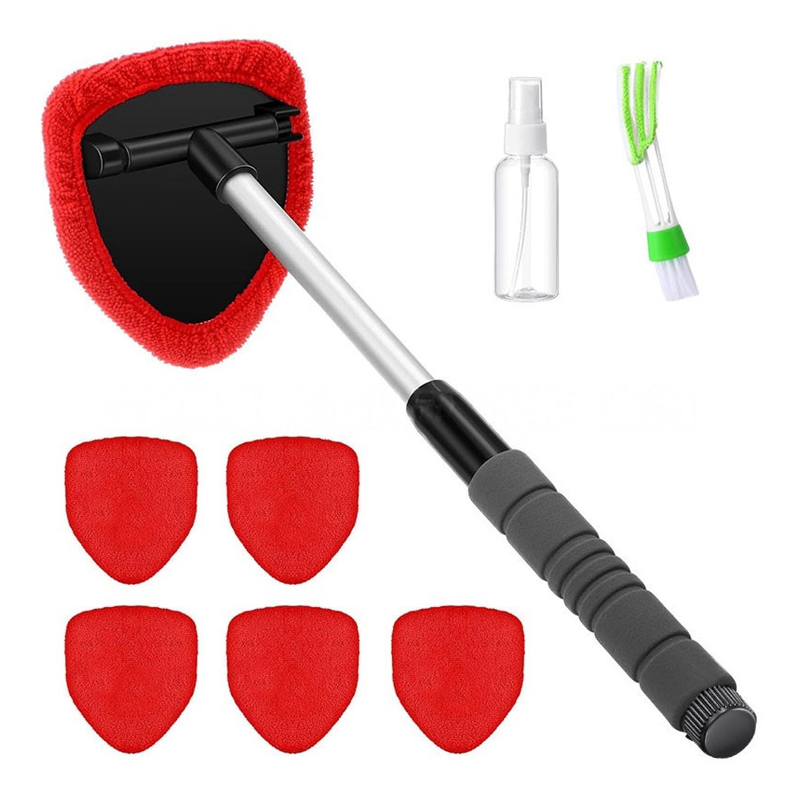 Car Inside Windscreen Cleaner Tool | 1 Triangle Head & 6Upgraded Cloths ...
