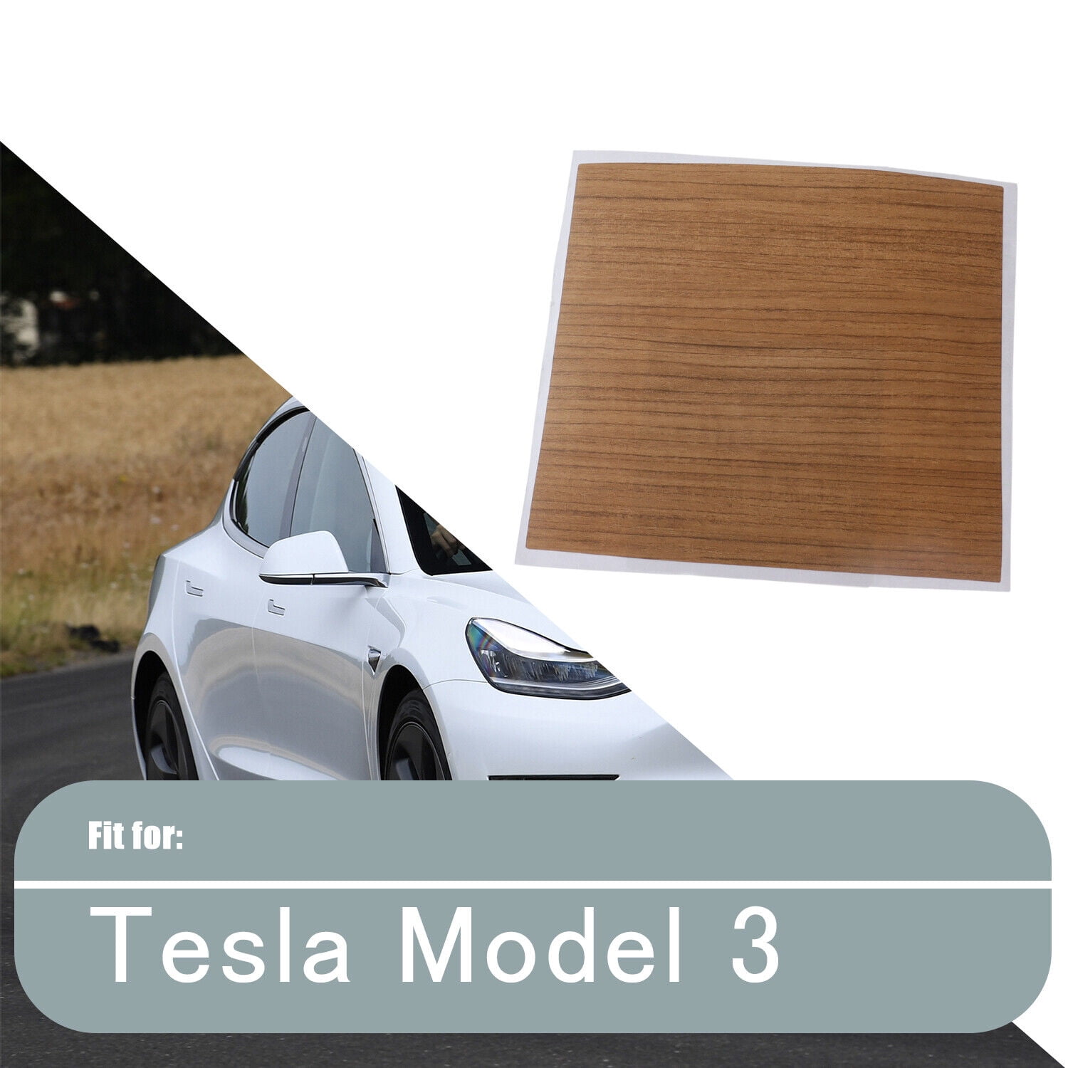 Car Instrument Panel Decorative Wood Grain Stickers Replace for Tesla ...