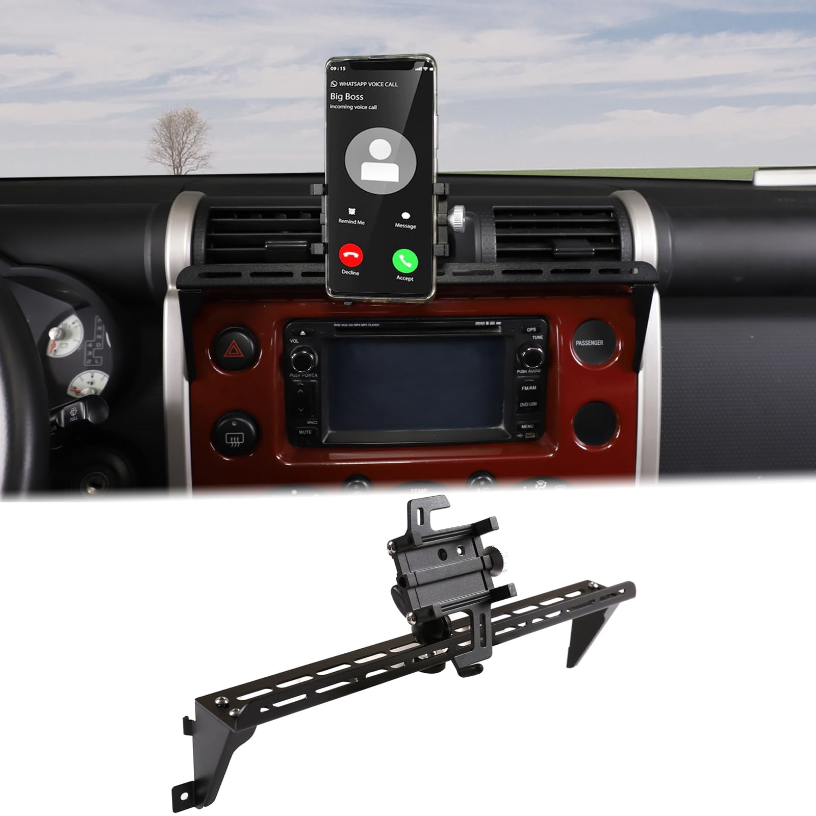 Car Instrument Panel Track Mobile Phone Holder Fit Toyot@a FJ Cruiser ...