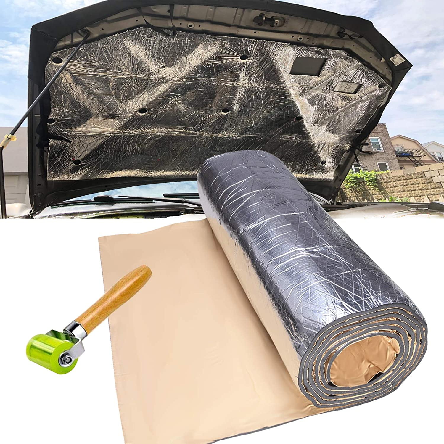 Car Insulation Sound Deadening Heat Shield Thermal Noise Proof Mat 78 ...