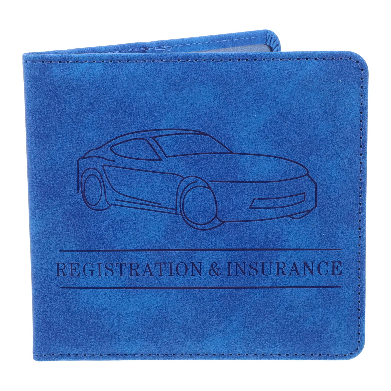 Car Insurance and Registration Card Holder Vehicle Travel Blue ...