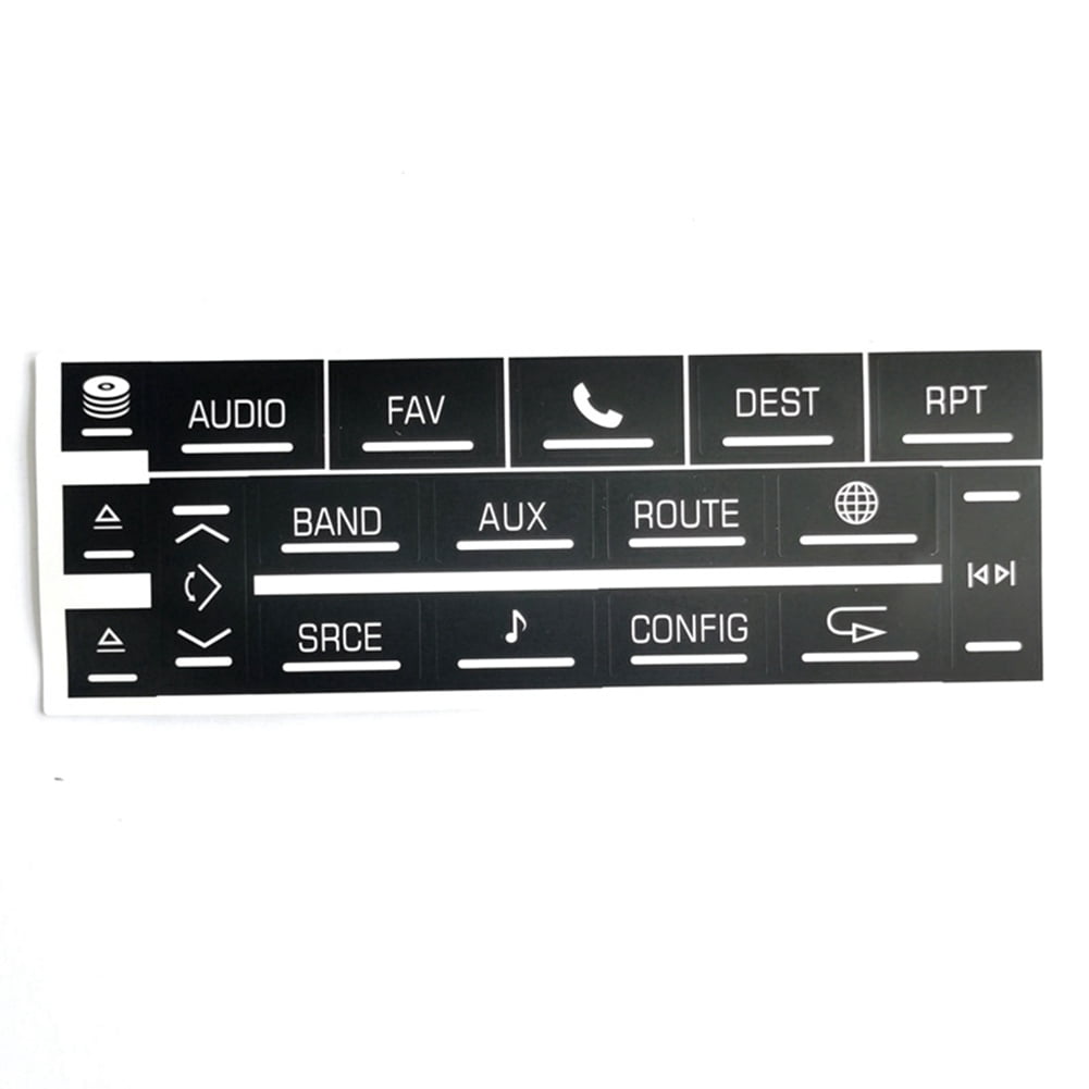 Car Interior Button Repair Decals Kit Car AC Radio Buttons Stickers Set ...