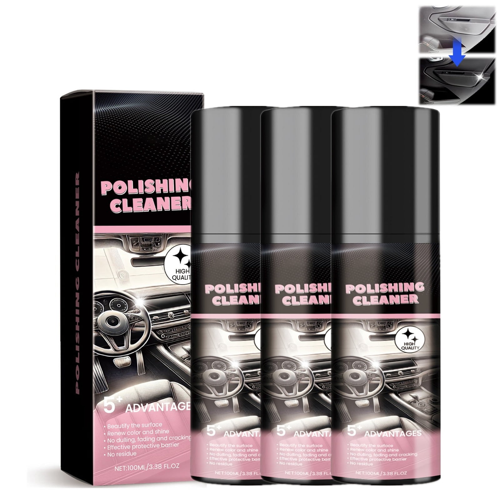 Car Interior Cleaner, 2025 New Vehicle Interior Polish Interior ...