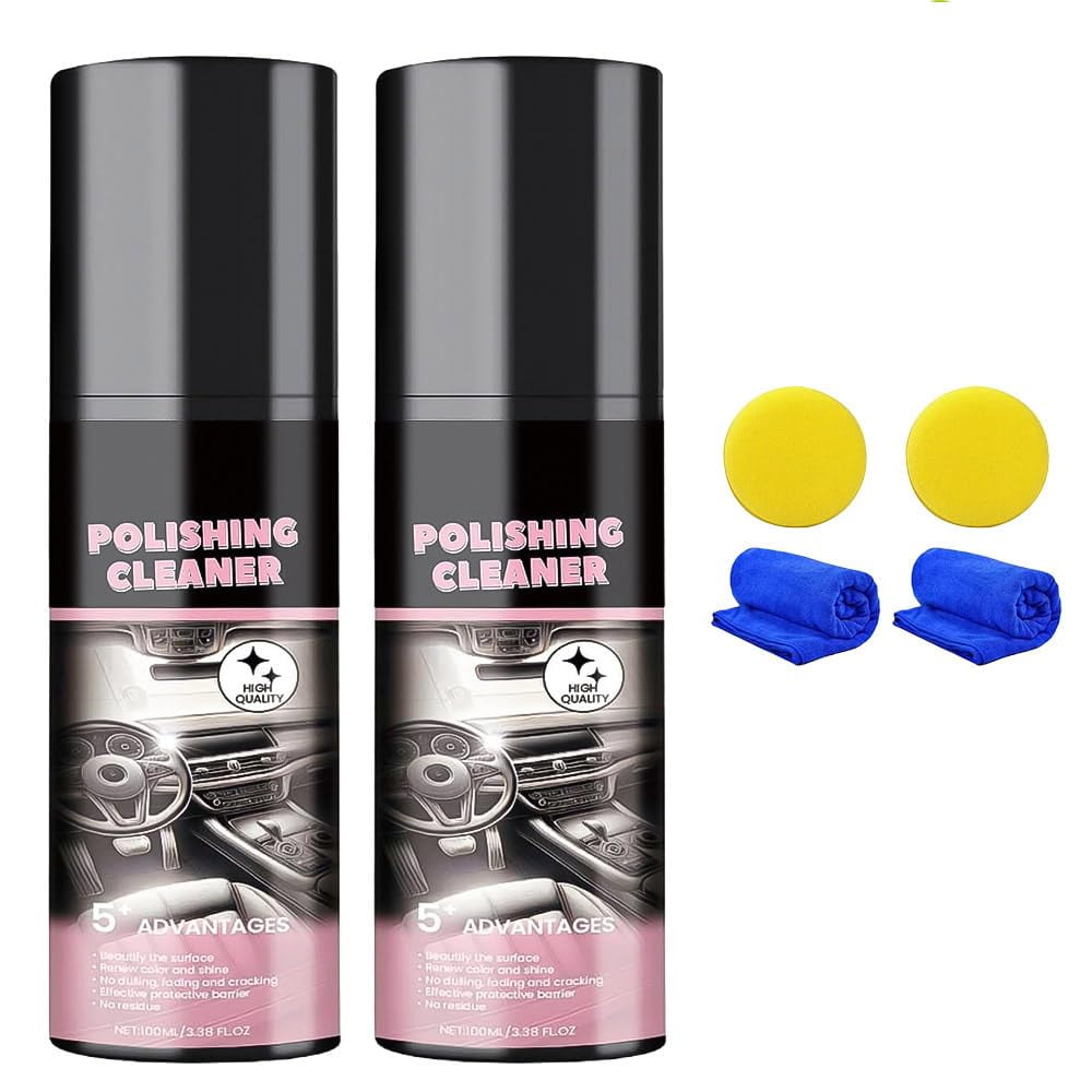 Car Interior Cleaner, 2025 Upgrade 100ml Vehicle Interior Polish ...