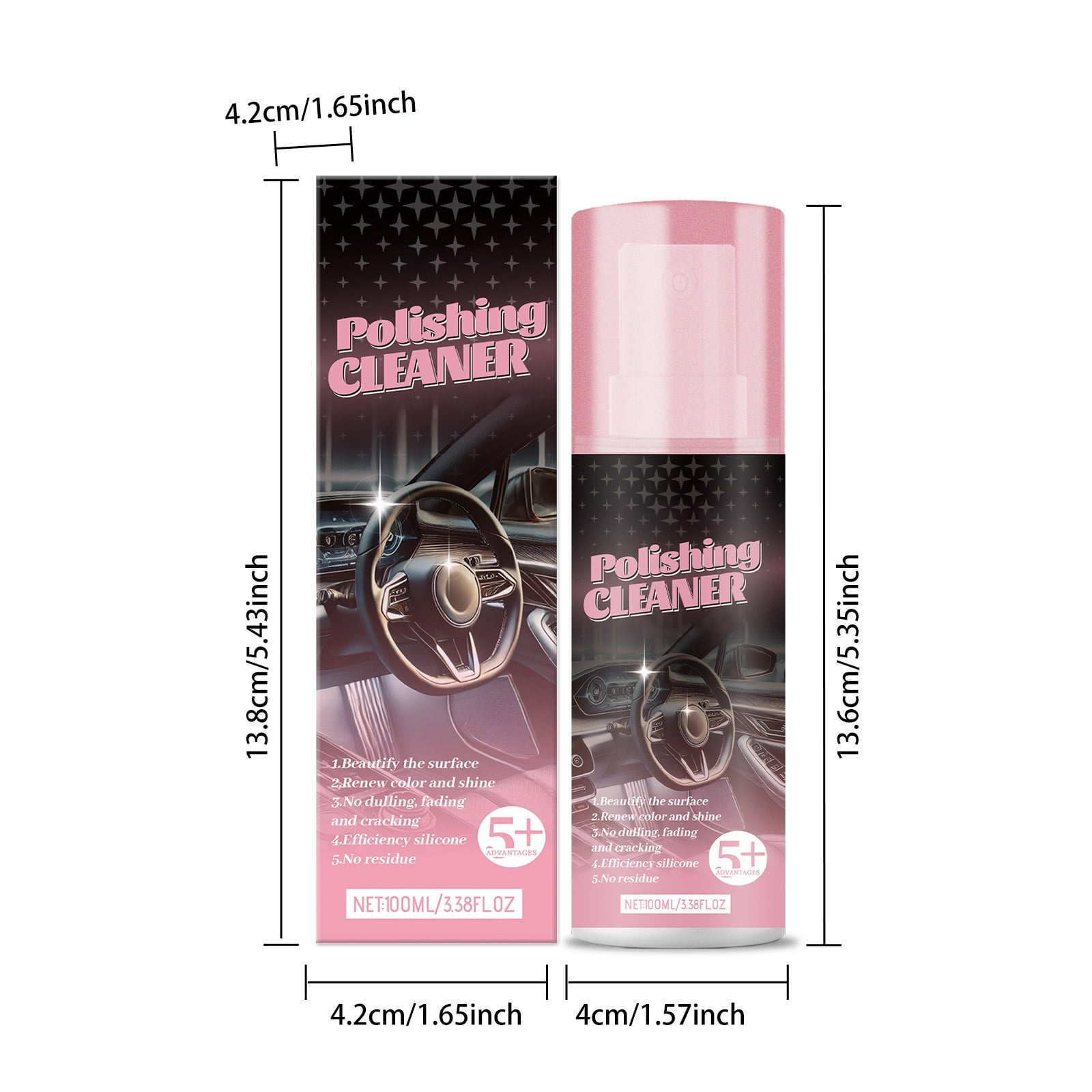 Car Interior Cleaner, Automotive Leather Polish, Long-Lasting Gloss ...