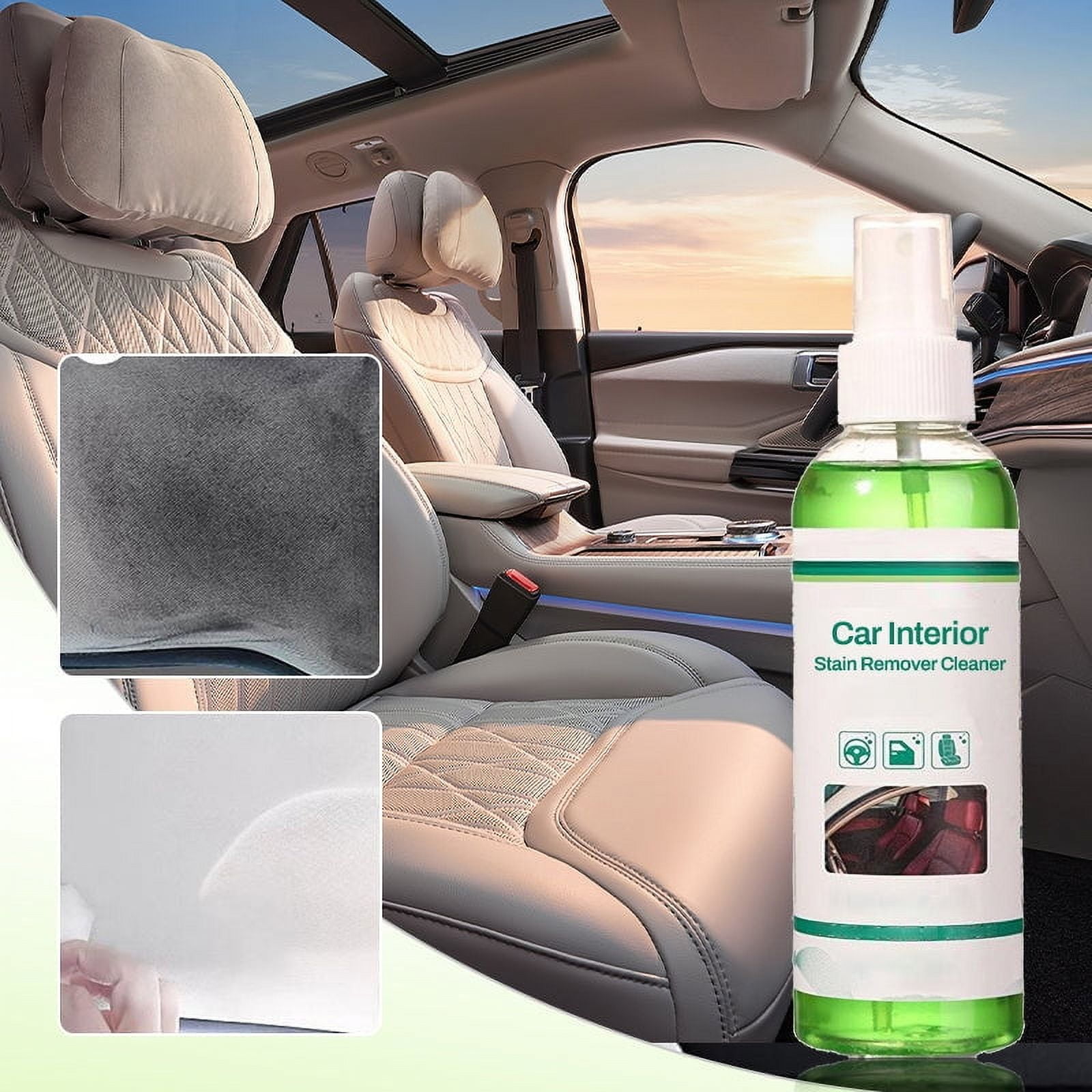Car Interior Cleaner | Multipurpose Stain Remover for Leather Seats, Plastic Dashboard, Fabric ...
