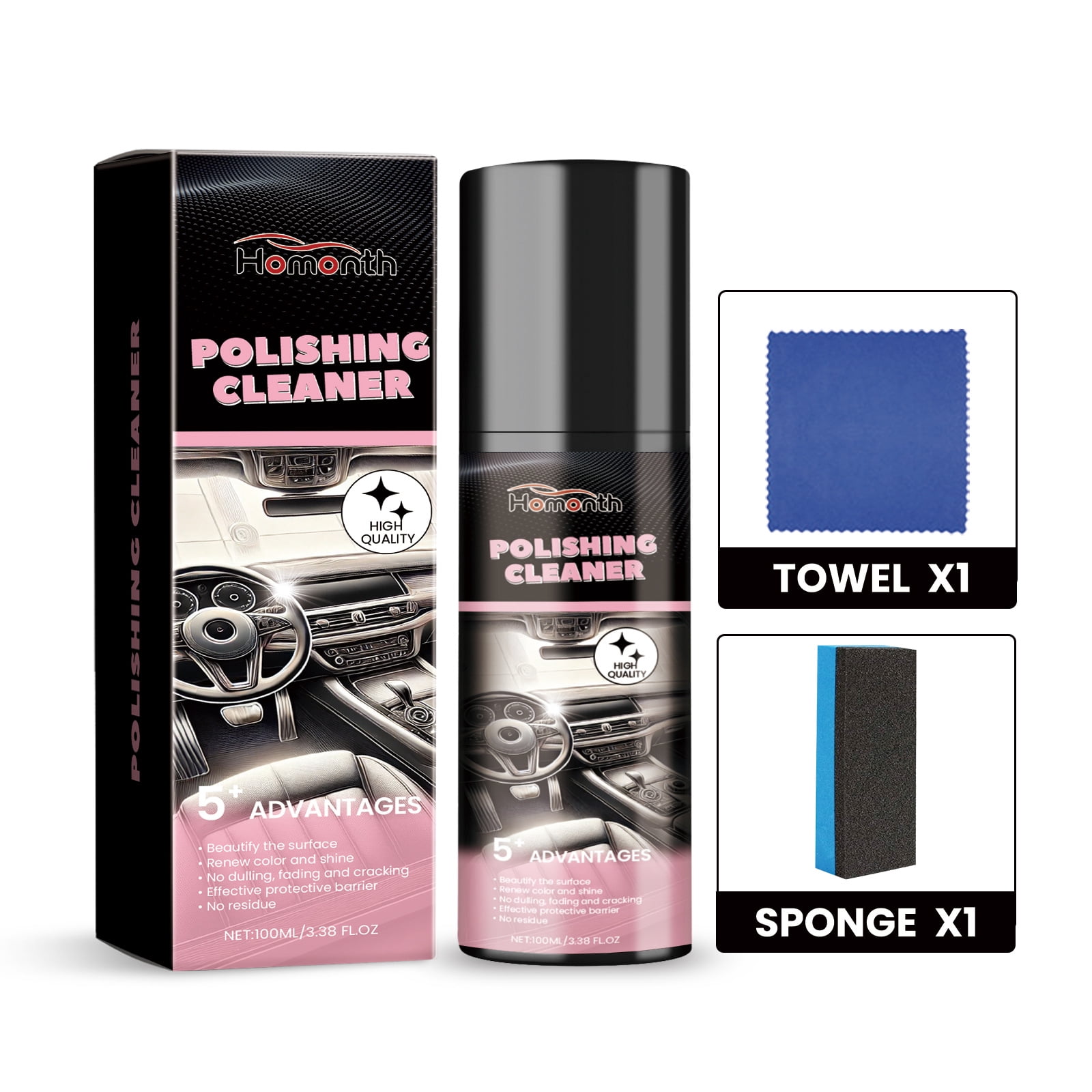 Car Interior Cleaner, Nicetopu Polishing Cleaner, 2025 Upgrade ...