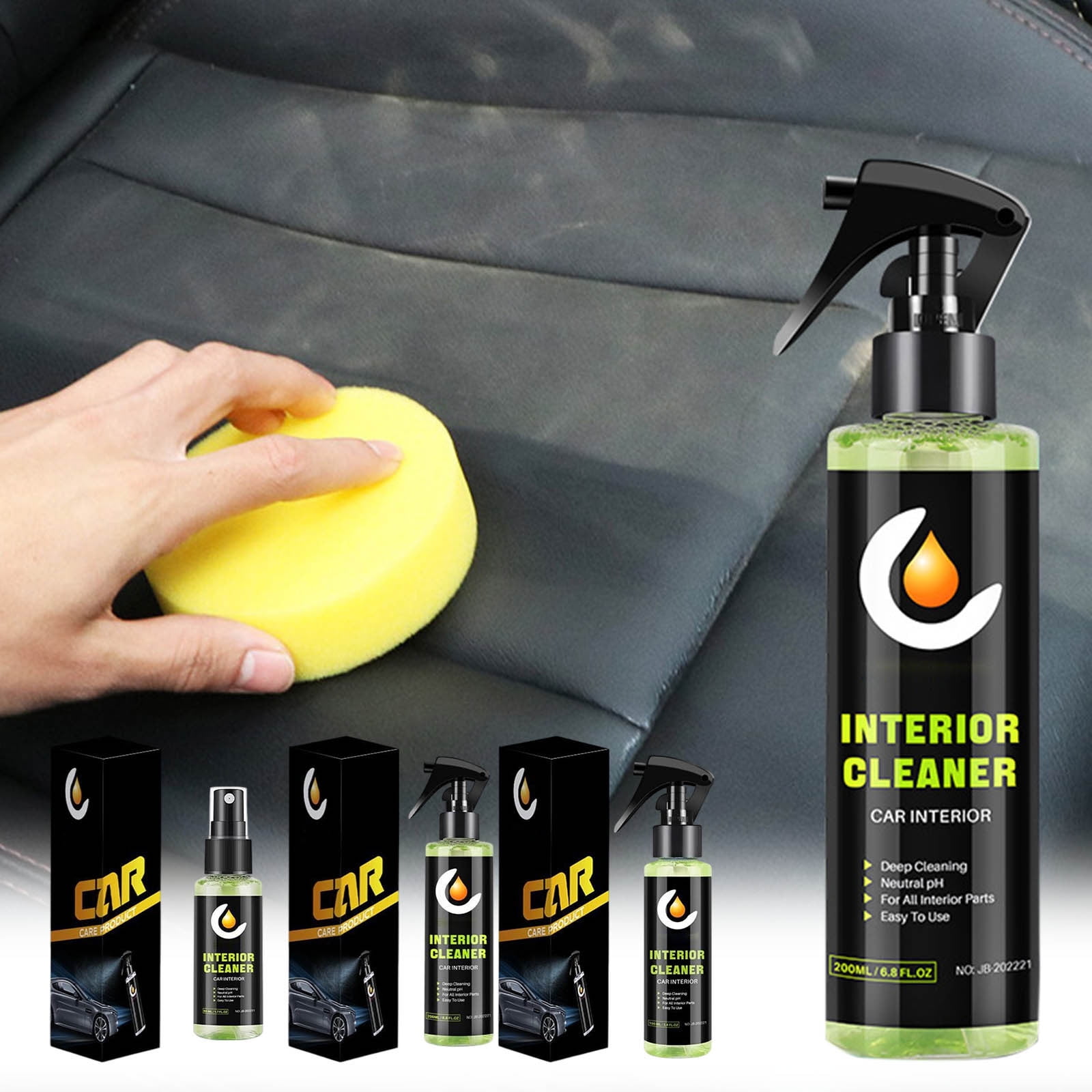 Car Interior Cleaner Spray | Deep Cleaning Formula for Auto Seats, Dash & Upholstery | Strong ...