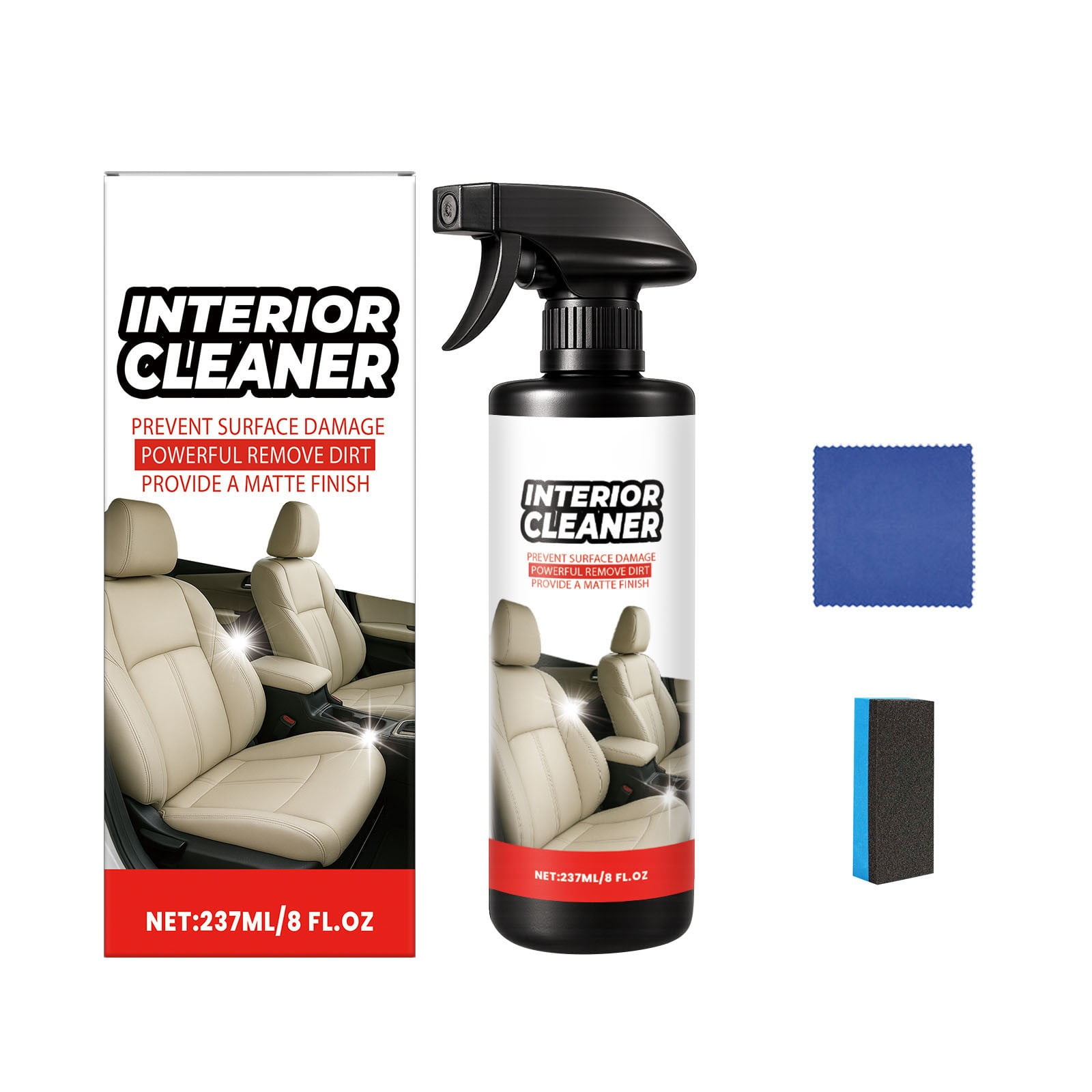 Car Interior Cleaning Spray for Stain Removal on Leather and with a ...