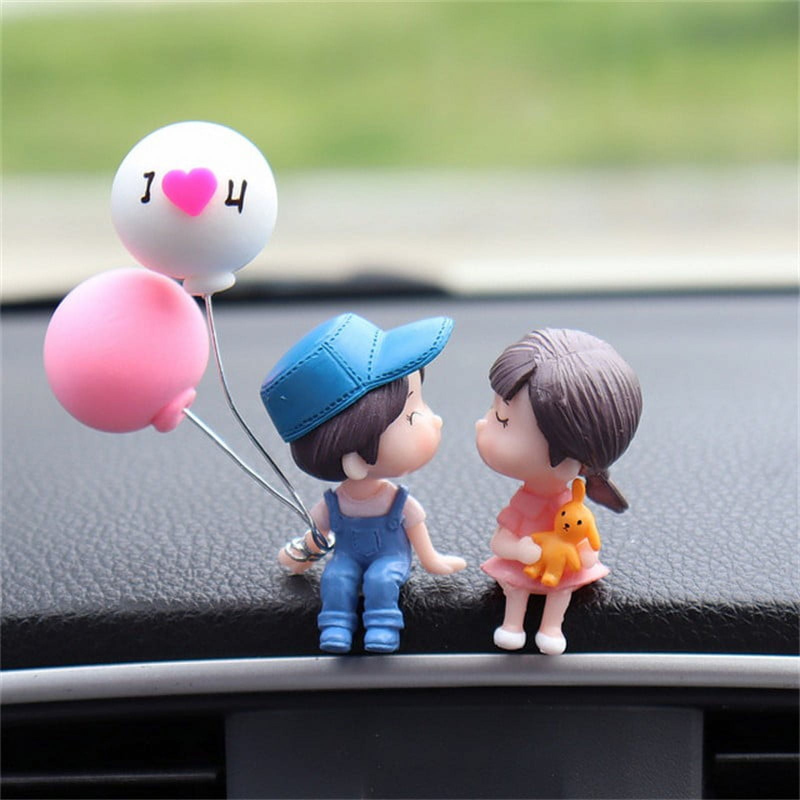 Car Interior Dashboard Accessories Cute Cartoon Couples Action Figure ...