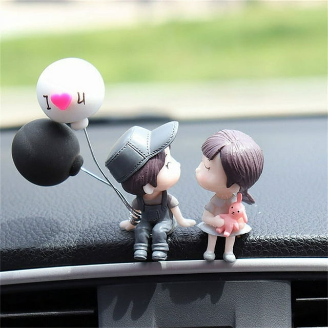 Car Interior Dashboard Accessories Cute Cartoon Couples Figure Ornament ...