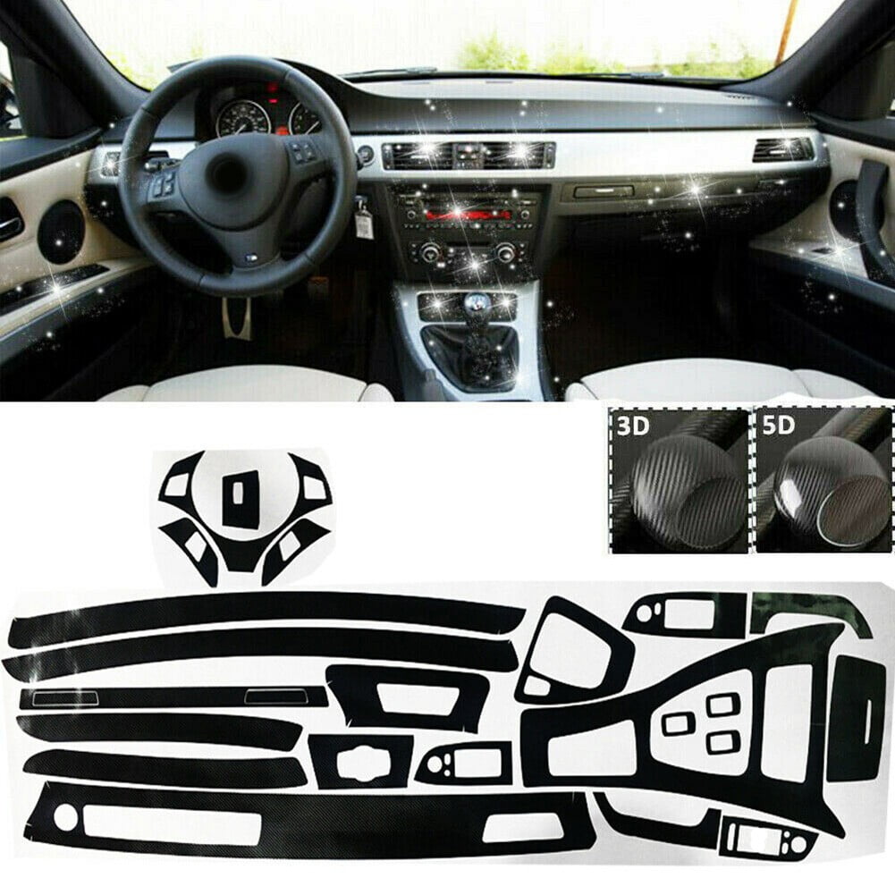 Car Interior Decal Trim 5D Carbon Fiber Trim Vinyl Sticker For Bmw E90 ...