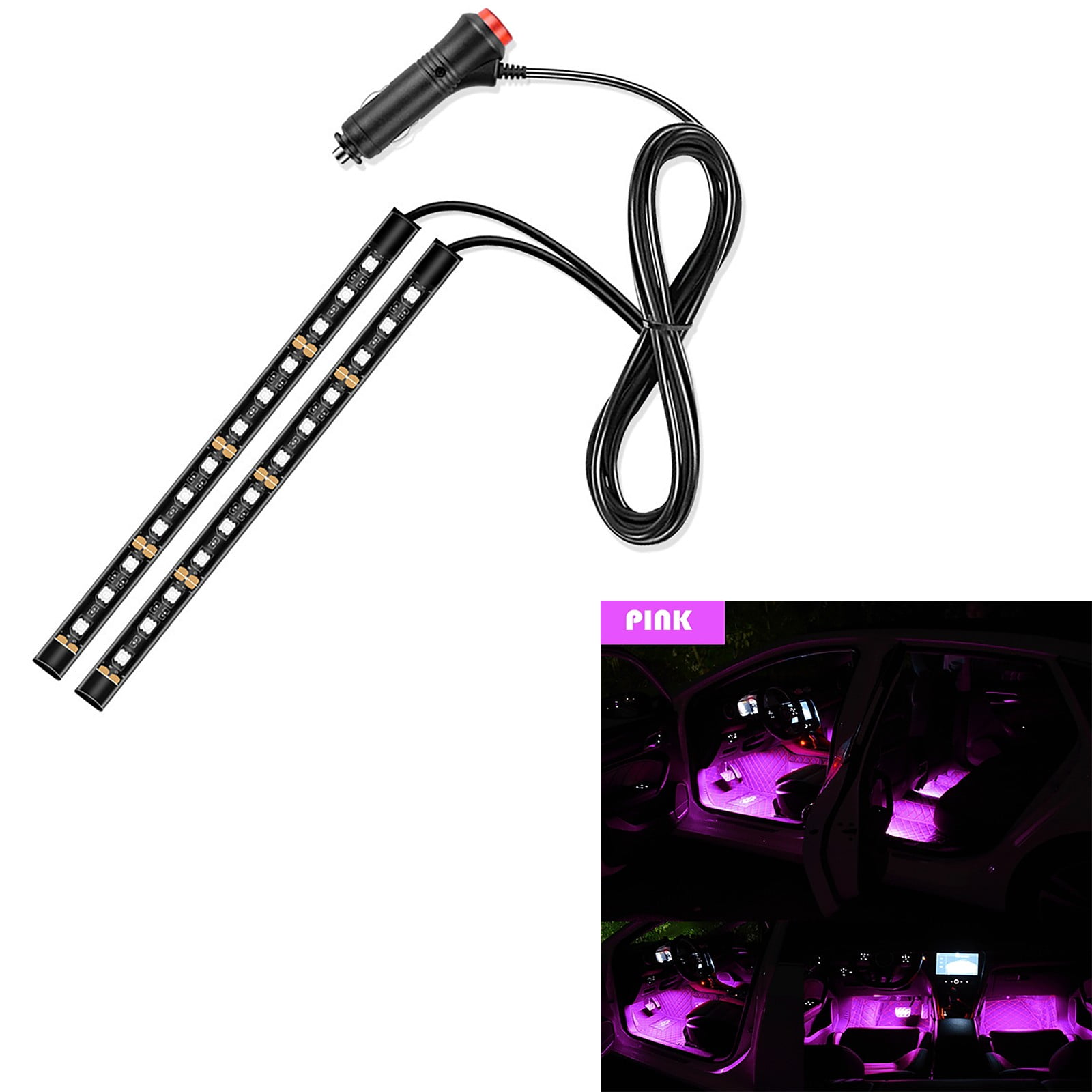 Car Interior LED Footwell Lights Vehicle Decorative Ambient Lighting ...