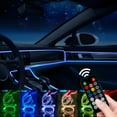 Car Interior LED Strip Lights with App Control, Sound Activated Fiber ...