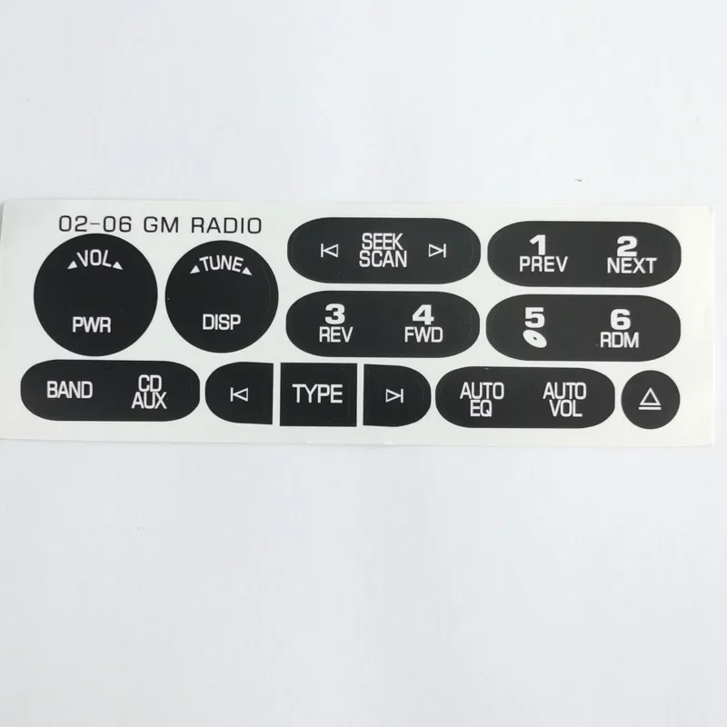 Car Interior Multimedia Radio Button Repair Sticker Auto Decals Car ...