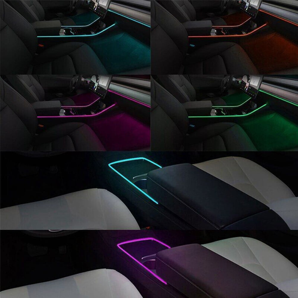 Car Interior Neon Light App Control Led Strip Rgb Light For Tesla Model ...