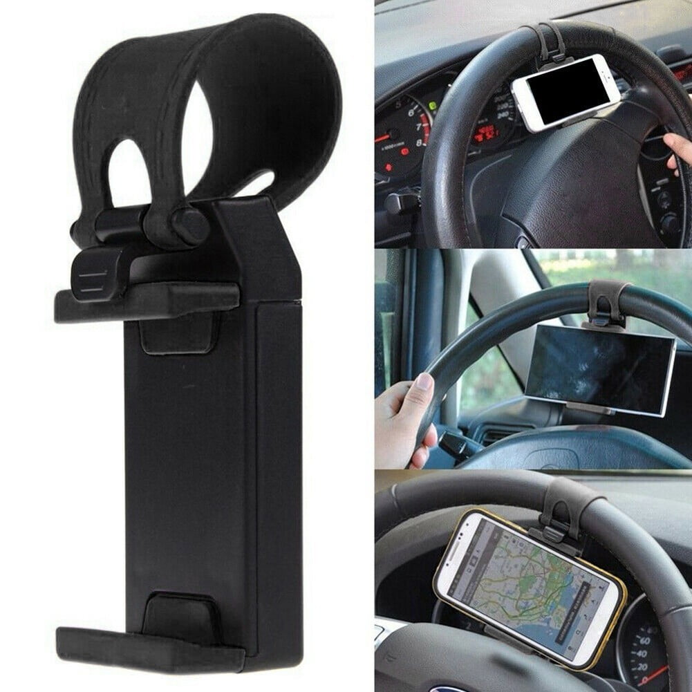 Car Interior Phone Holder Mount for Steering Wheel - Compact and ...