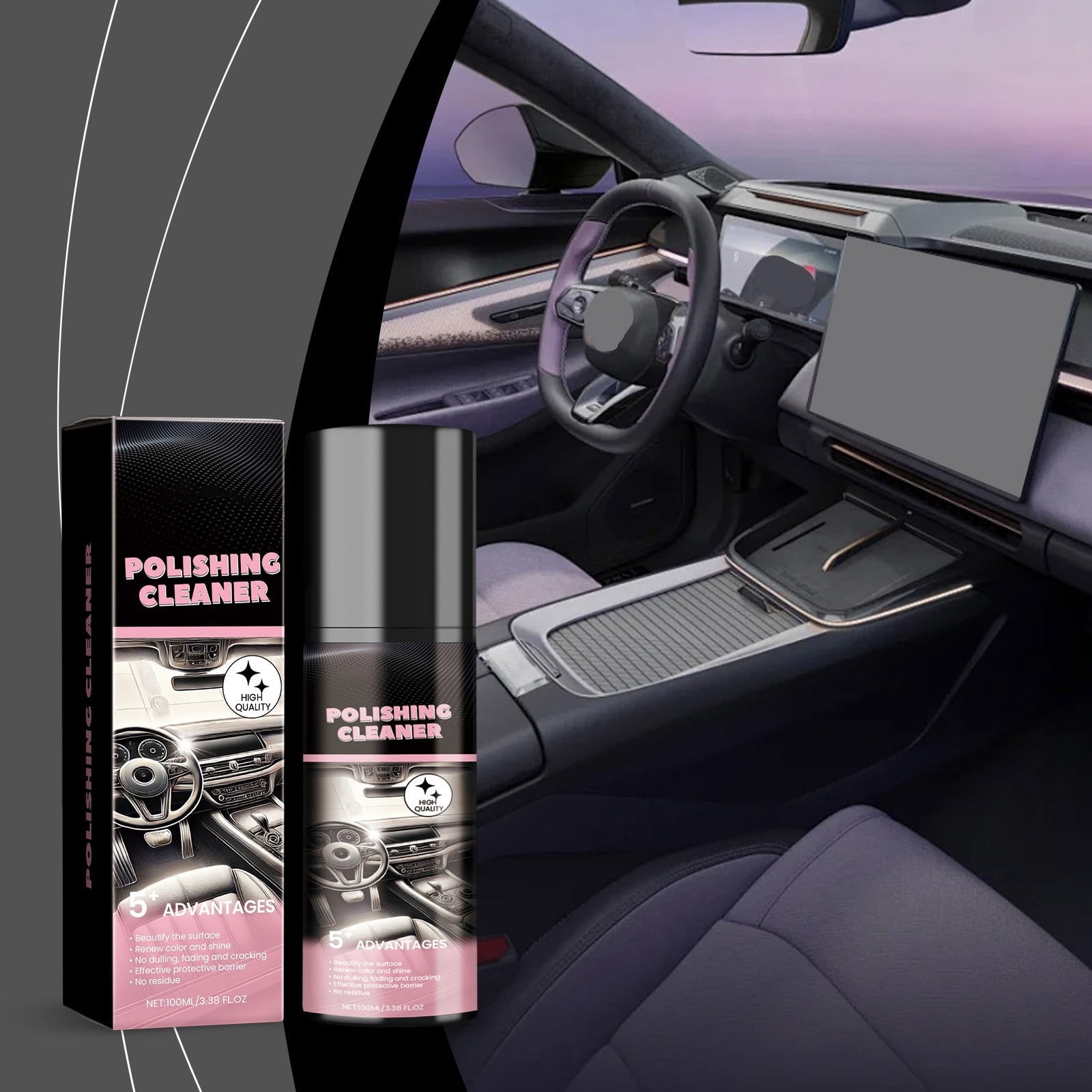 Car Interior Polish under $5! Yannianjz Car Interior Polish, 100ml ...