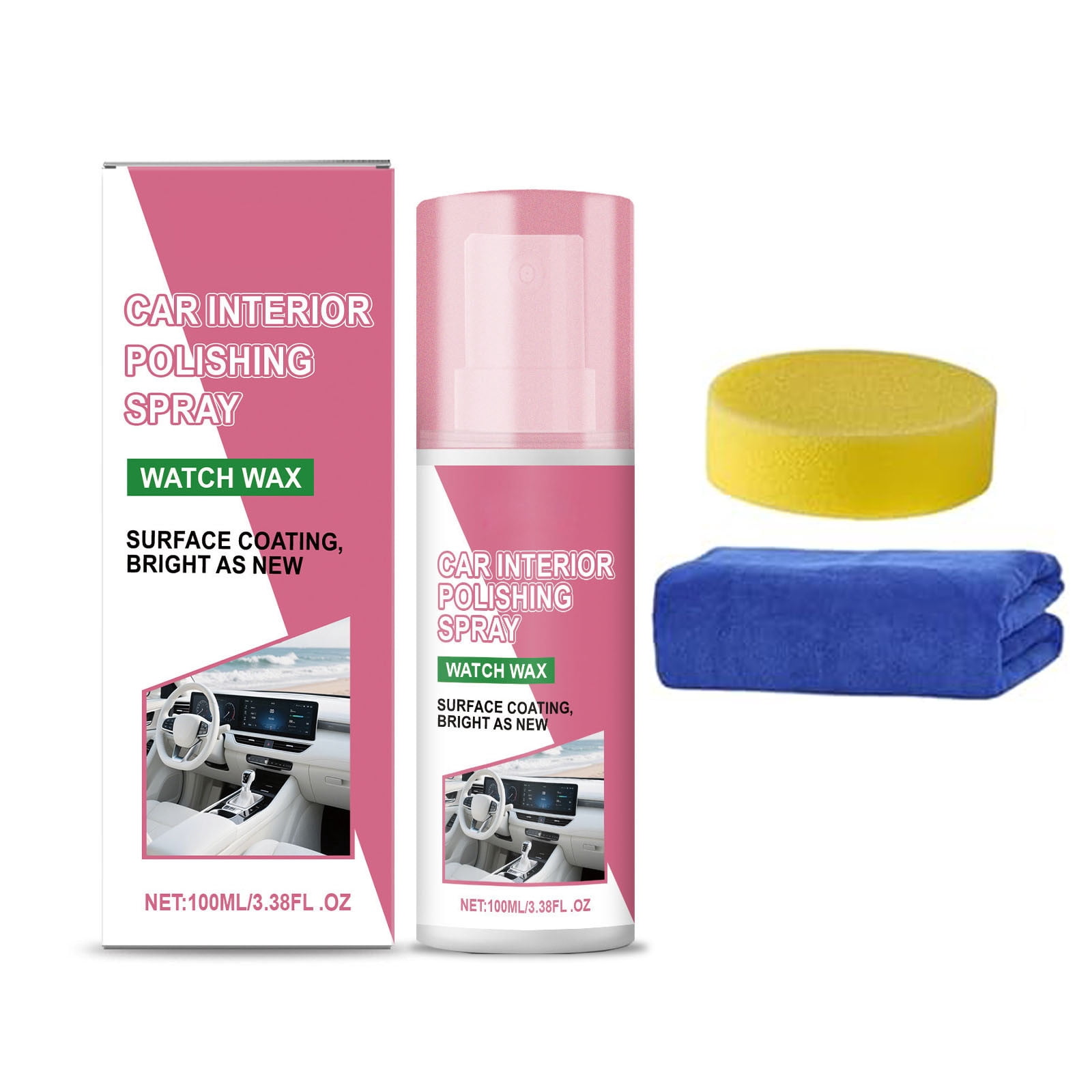 Car Interior Polish Spray Automotive Leather Care Refurbishment ...