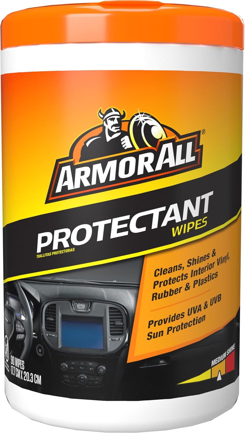 Car Interior Protectant Wipes, 90 Count Canister, UV Protectant for ...