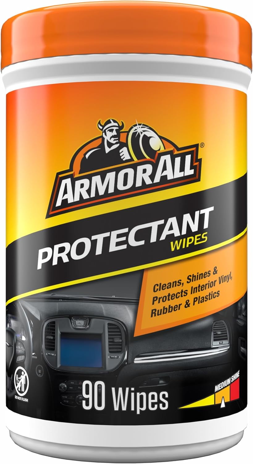 Car Interior Protectant Wipes, 90 Count Canister, UV for Vinyl, Rubber ...