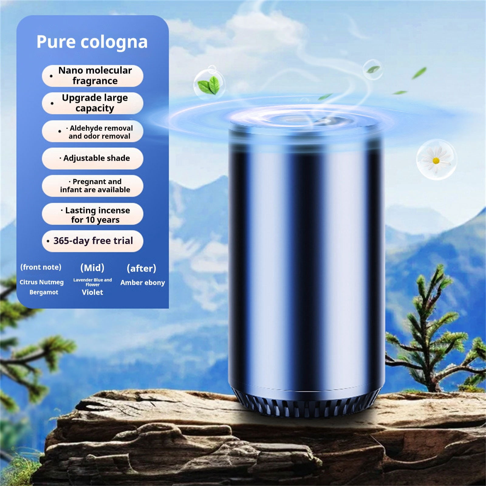 Car Interior Smart Aromatherapy Purifier for Odor Removal and ...
