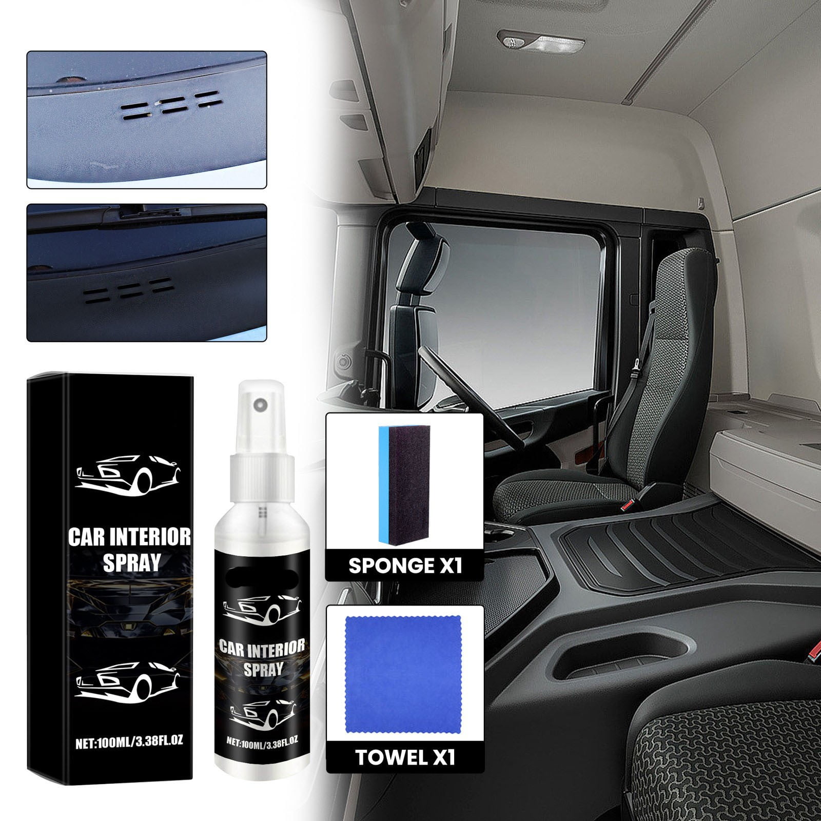 Car Interior Spray 100Ml | Advanced Plastic Protectant | Sun-Blocking ...