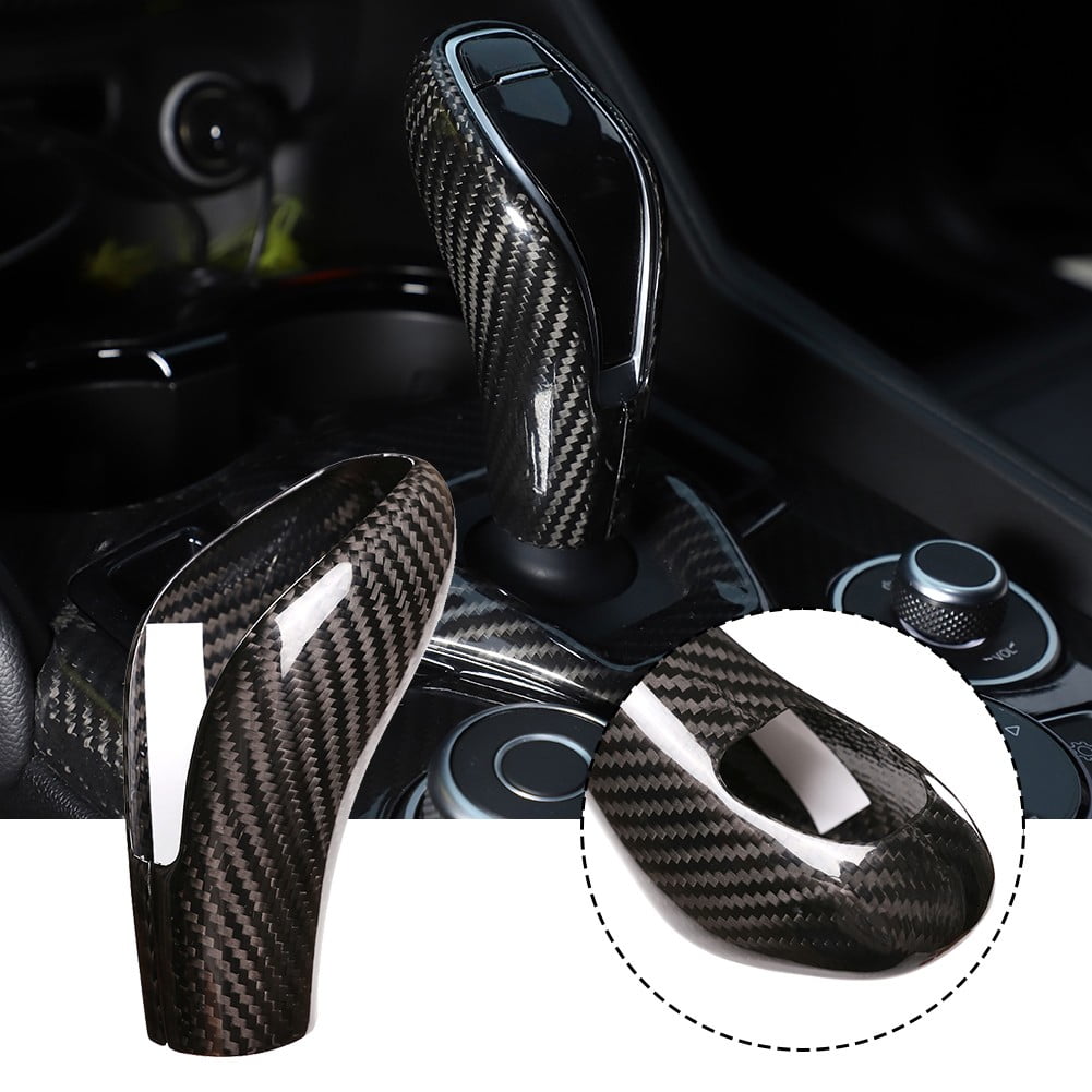 Car Interior Upgrade Carbon Fiber Shift Button Trim for Giulia For ...