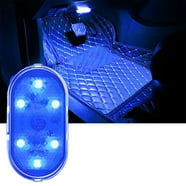 3x Mini Blue LED USB Car Interior Light Neon Atmosphere Ambient Lamp ...