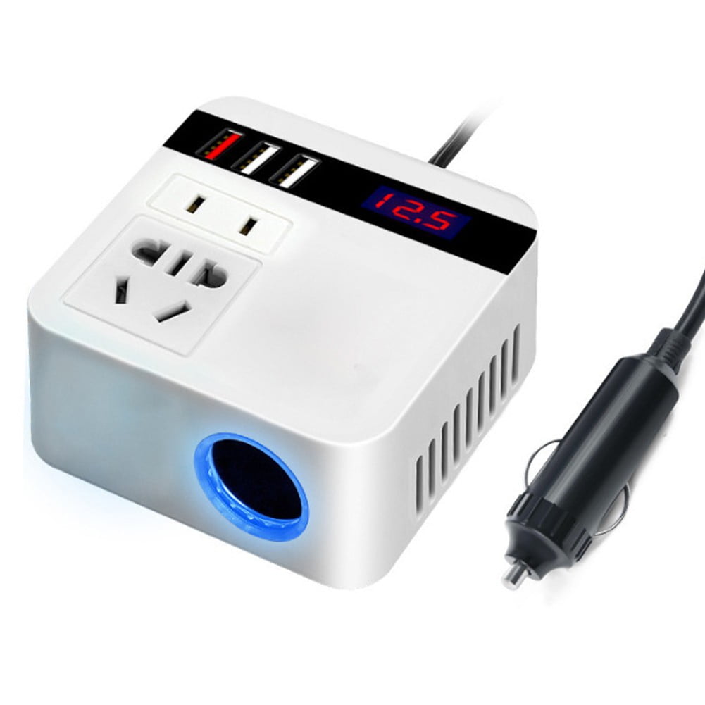 Car Inverter 120W Peak DC12V/24V to 110V/220V LED Display Power ...