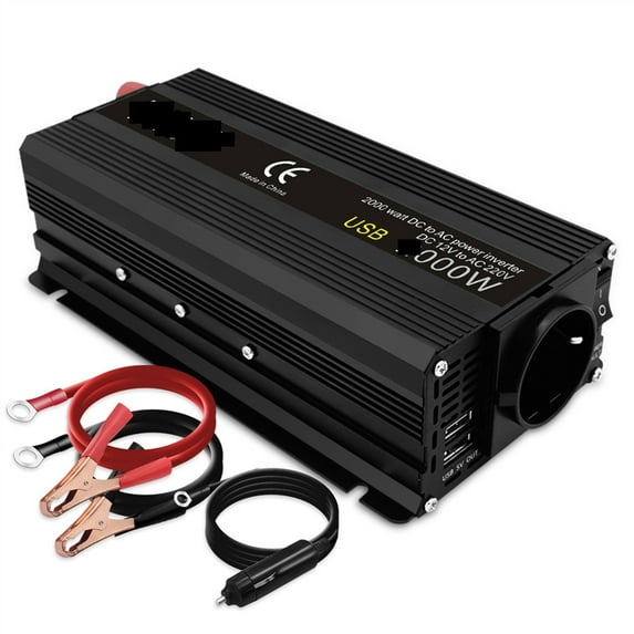 Car Inverter 12V 220 Power 500W/1500W/2000W Converter 2 USB Socket 12 ...
