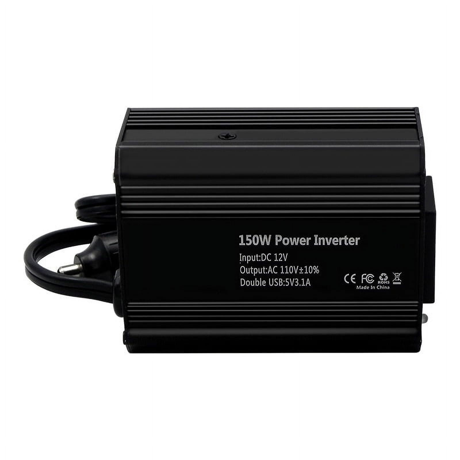 Car Inverter 150W DC12-AC Dual USB Sufficient Power For Charging ...