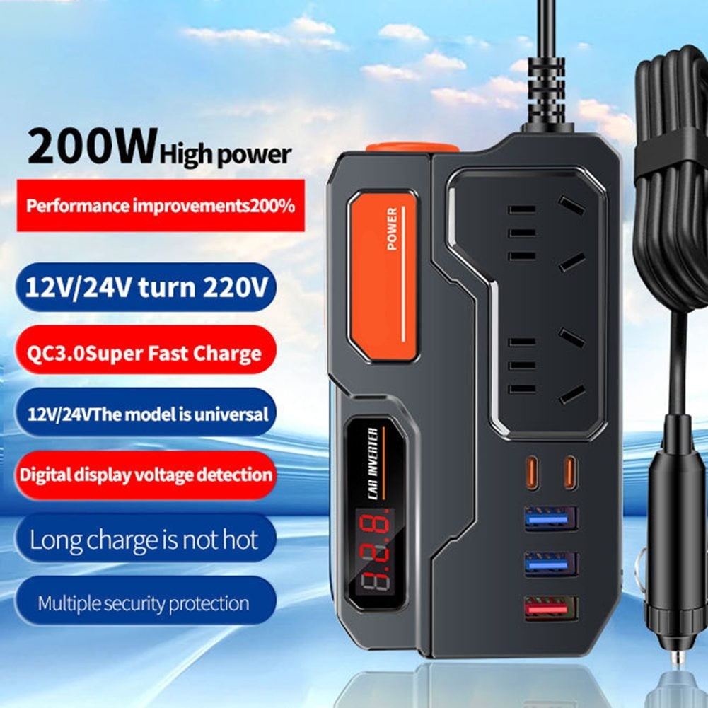 Car Inverter Power Inverter 12V To 110V Car Outlet Adapter 12V Inverter ...