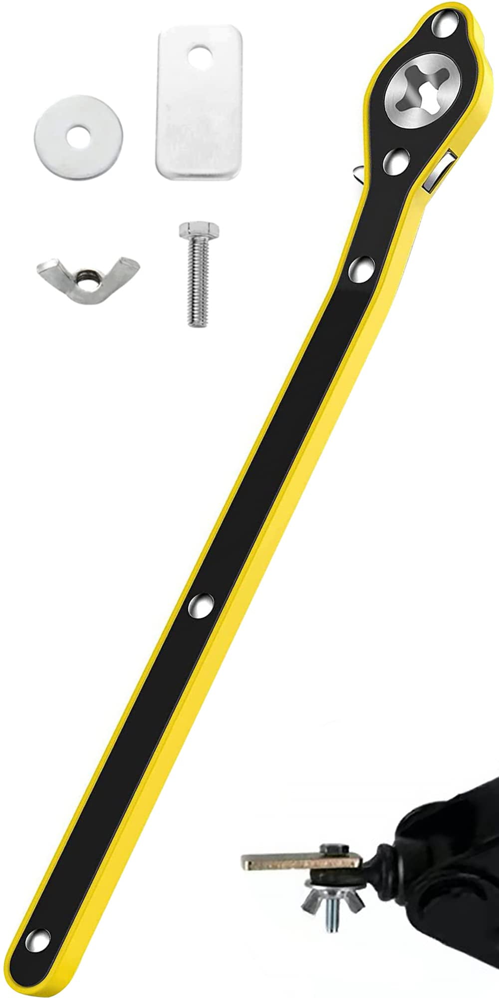 Car Jack Wrench, 360° Swivel Labor-Saving Car Jack Ratchet Wrench with ...