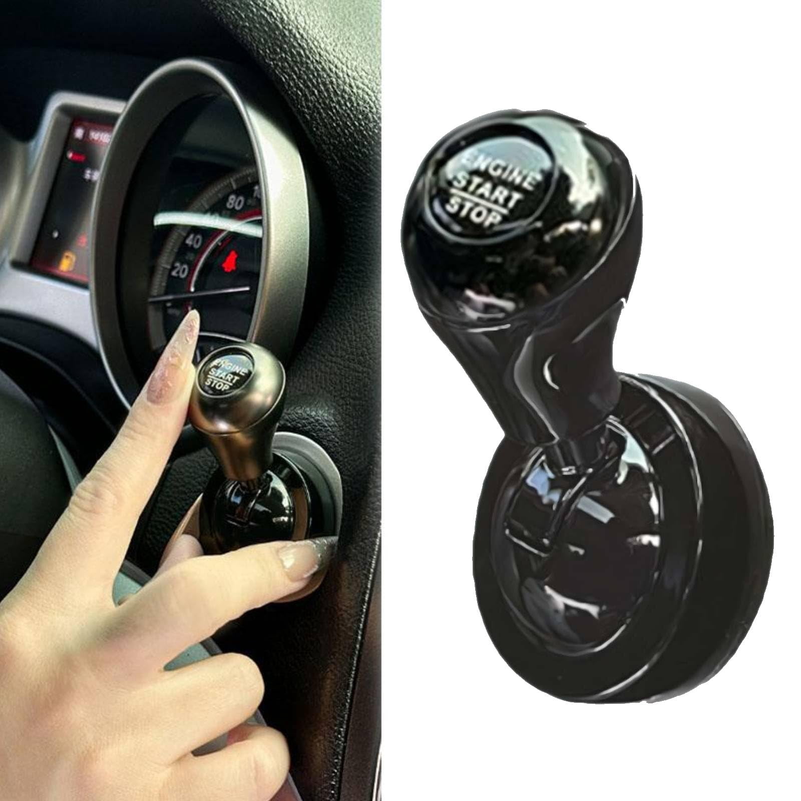 Car Joystick Push Start Button Cover, 1.61in Metal Push to Start ...