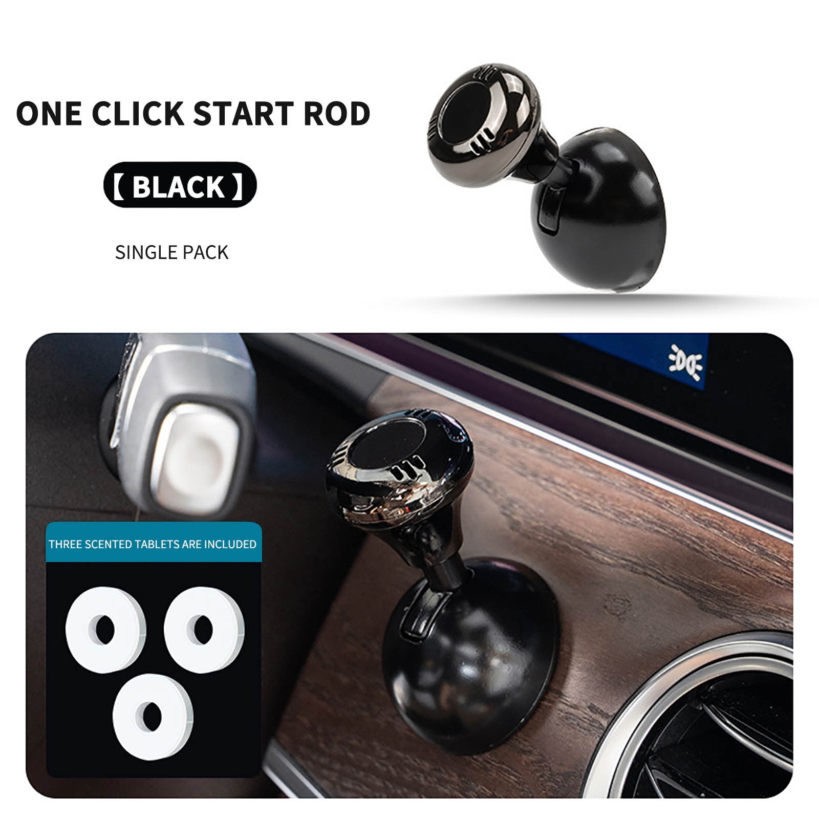 Car Joystick Starter, Car Push to Start Button Rocker, Alloy Push Start ...