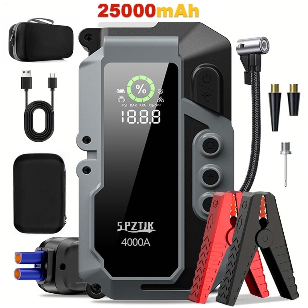 Car Jump Starter 4000A Jump Starter Battery Pack for Up to 8.0L Gas and ...