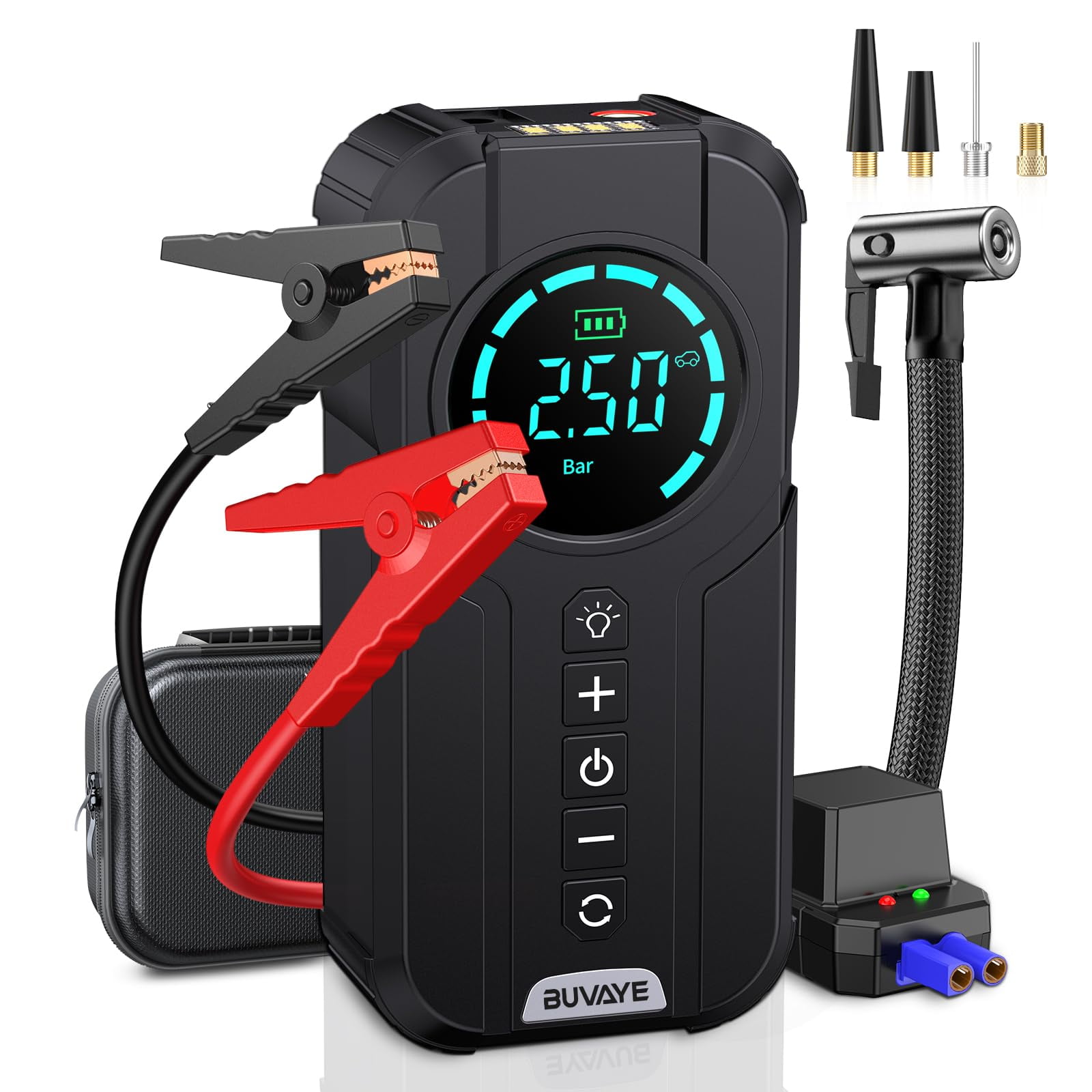 Car Jump Starter with Air Compressor, 150PSI 4000A Jump Starter (All ...