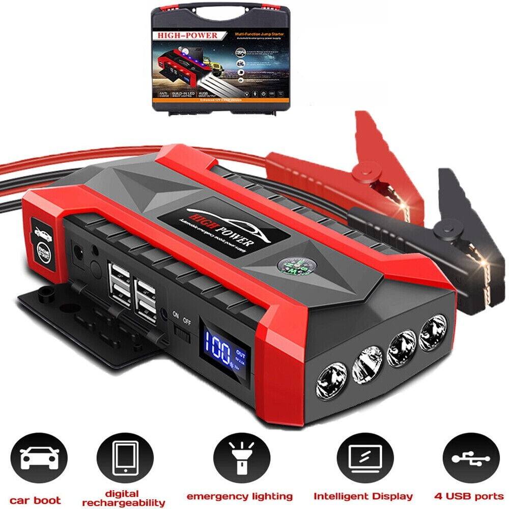 Car Jump Starter,DFITO 600A Peak Car Battery Charger, 12V Jump Box ...