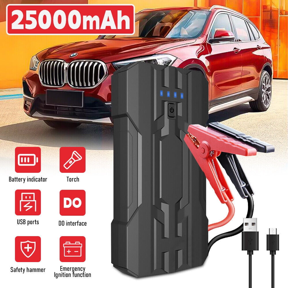 Car Jump Starter, DFITO 800A Peak 25,000mAh Battery Jump Starter ...