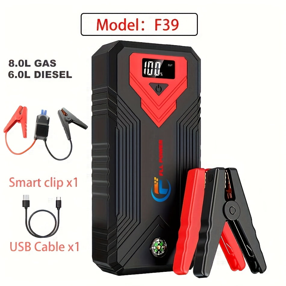 Car Jump Starter Power Bank 12V 2500A Portable Car Battery Booster ...
