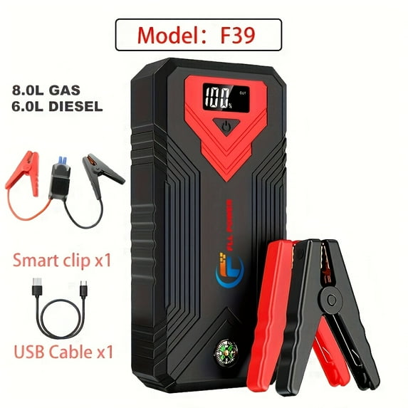 Car Jump Starter Power Bank 12V 2500A Portable Car Battery Booster ...